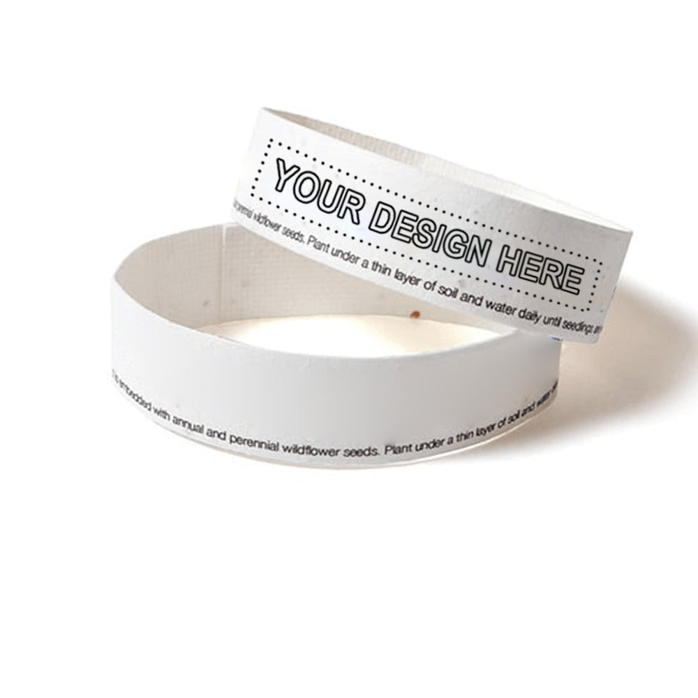 Seeded Paper Wristband - Made in the USA - Custom Branded