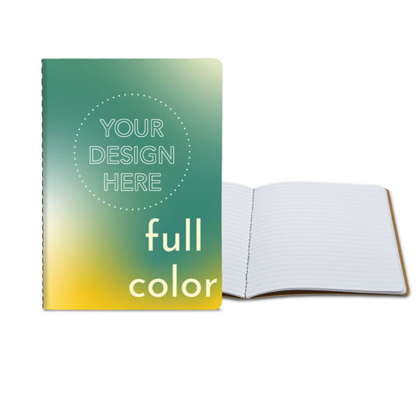 5x7 Notebook with Full-Color Cover - USA Recycled - Custom Branded