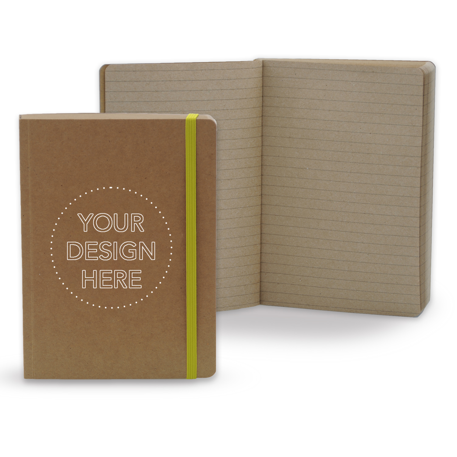 5x7 All-Kraft Bound Notebook- USA Recycled - Custom Branded