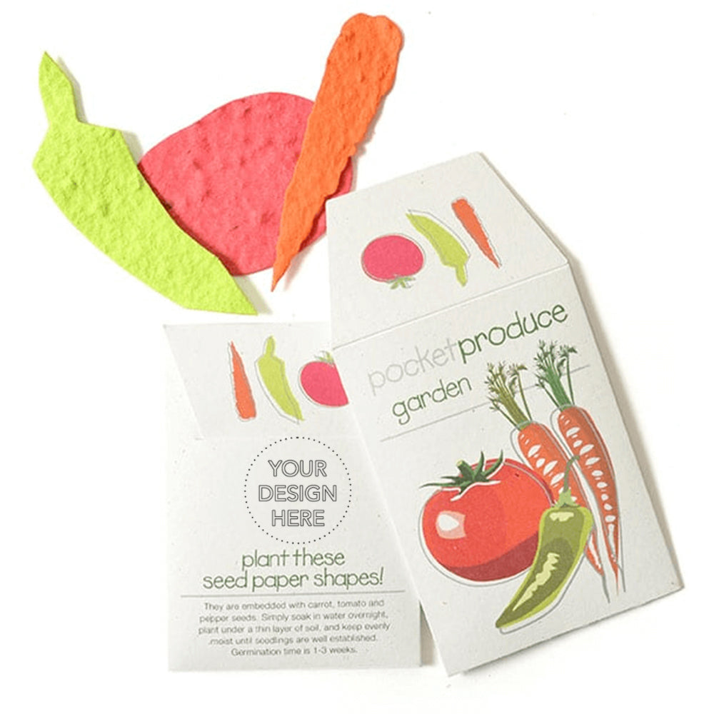 Veggie-Seeded Paper Shapes - Made in the USA- Custom Branded