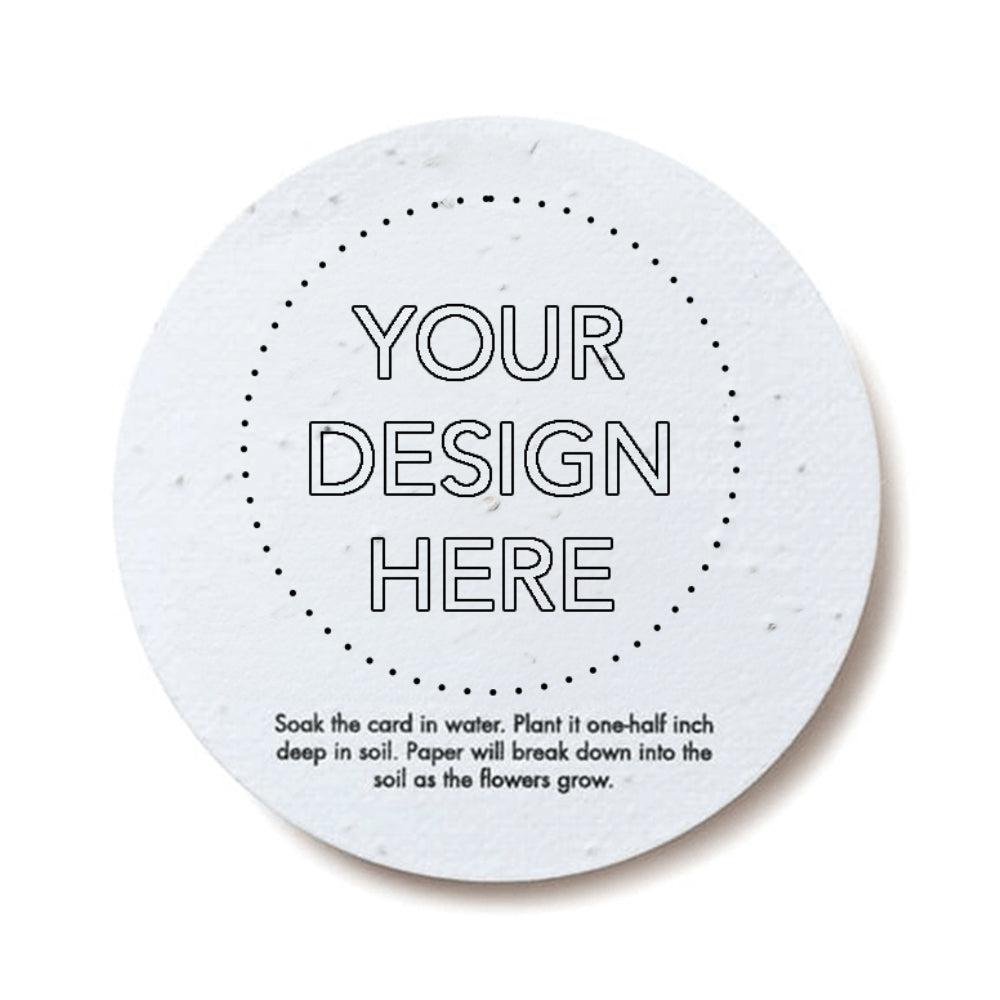 Round Seeded Paper Coaster - Made in the USA - Custom Branded