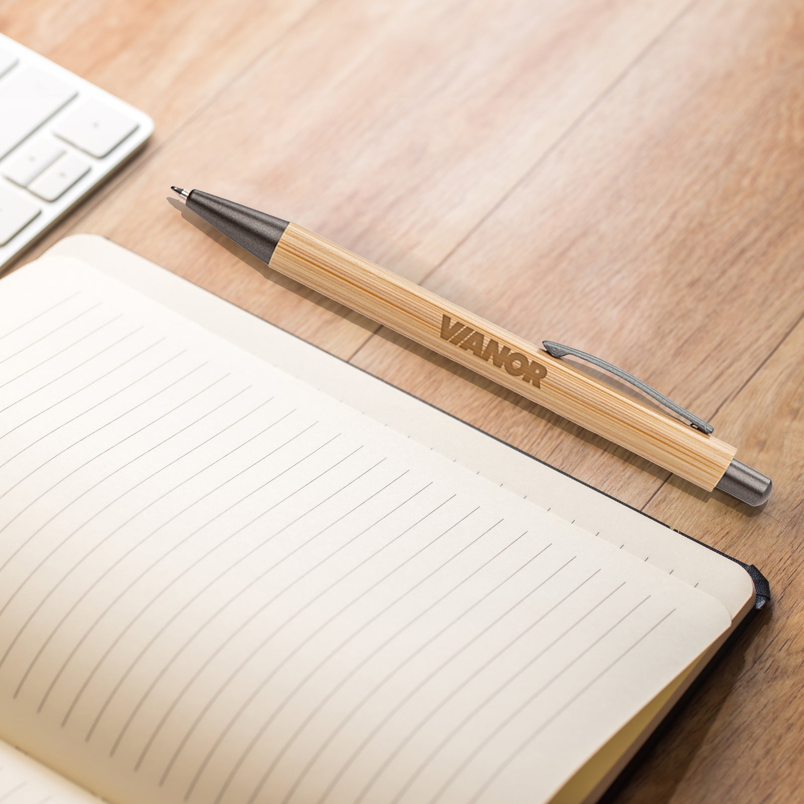 Lucky Clicker Bamboo Pen and Pencil Set- Custom Branded