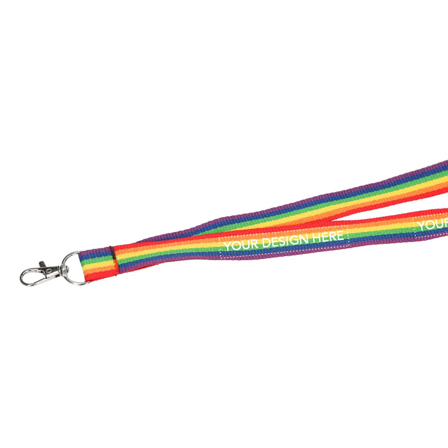 Recycled Poly rPET Rainbow Lanyard - Custom Branding