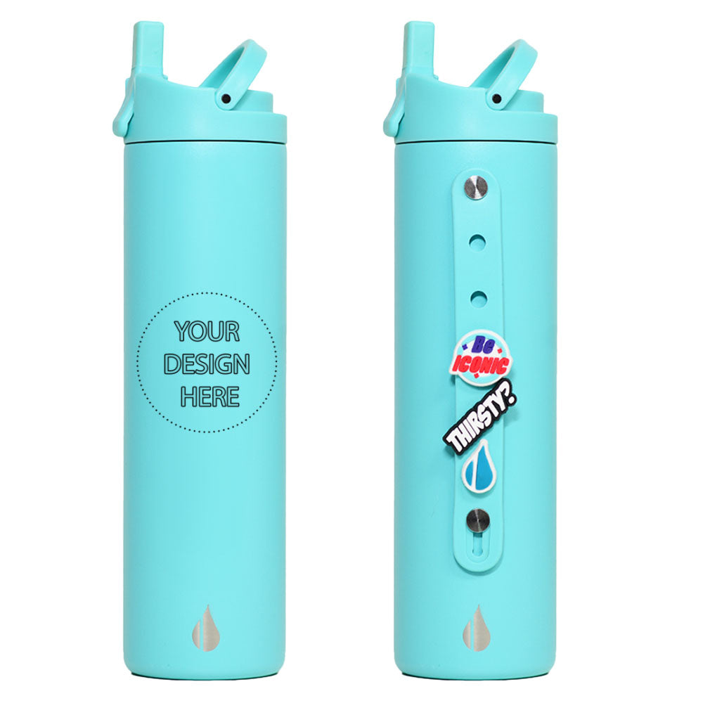 Elemental® 20 oz Stainless Steel Charm Bottle - Custom Branded