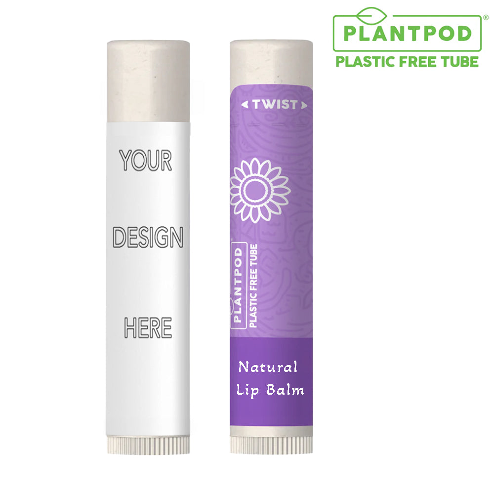 Organic Lip Balm in Plant Pod Tubes, 10k Minimum- USA - Custom branded